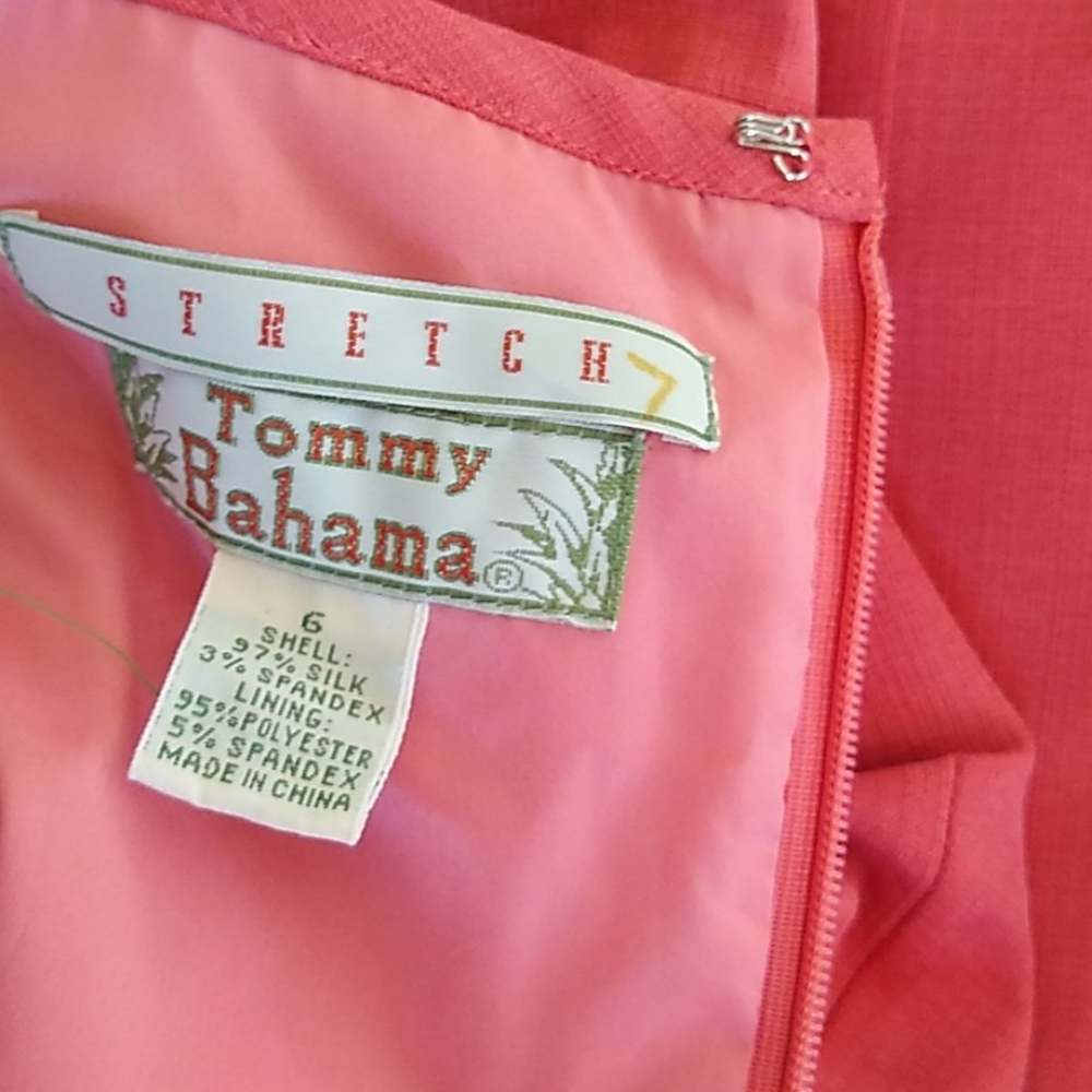 Tommy Bahamas Coral Square Neck Silk Shift Pencil Dre… - Gem